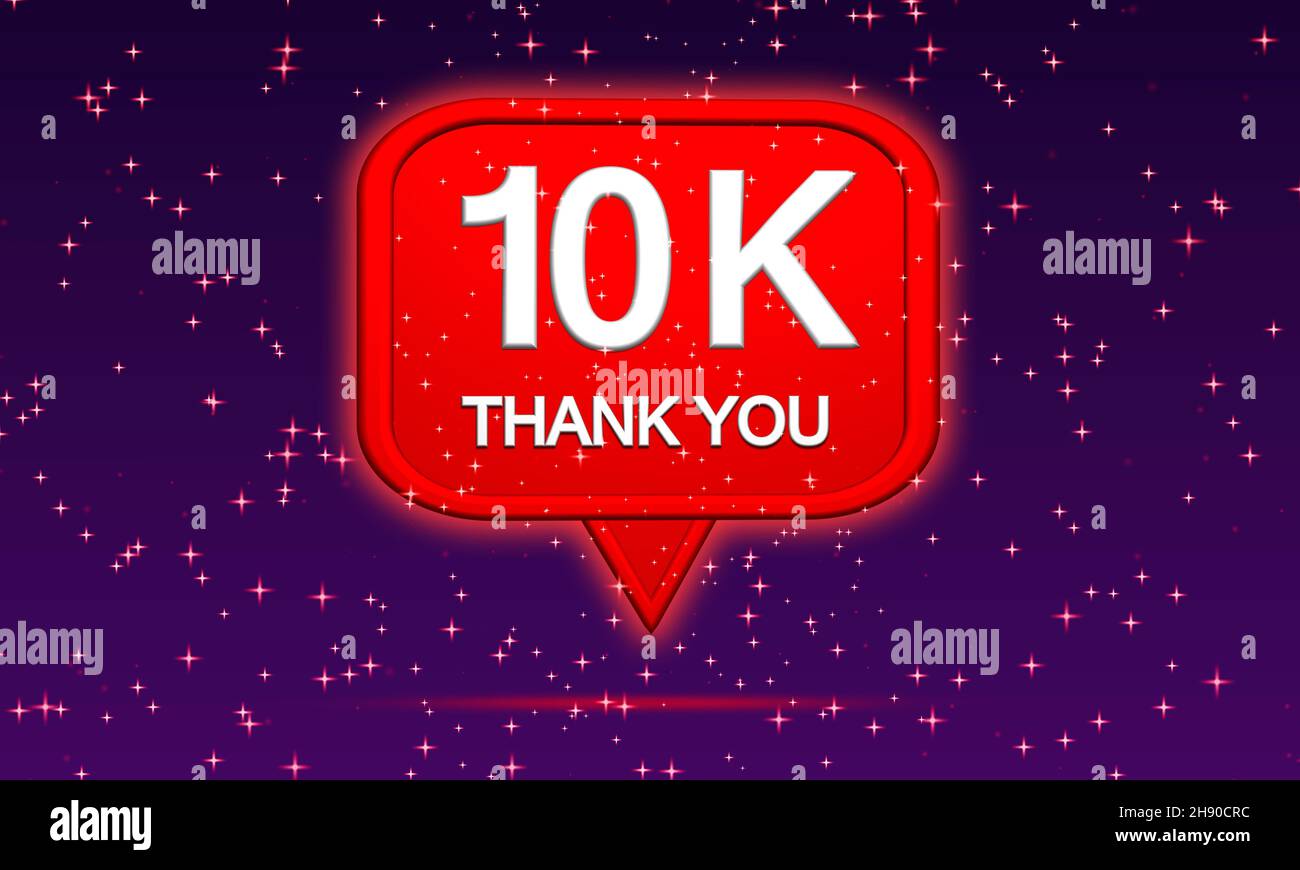 Celebration. of 10k Social Media Post 3D Design of Red Like Bubble Sign ...