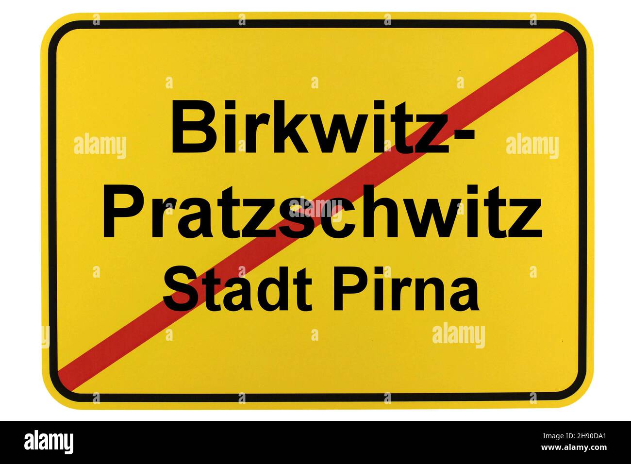Illustration eines Namensschildes der Stadt Pirna in Sachsen Stock ...