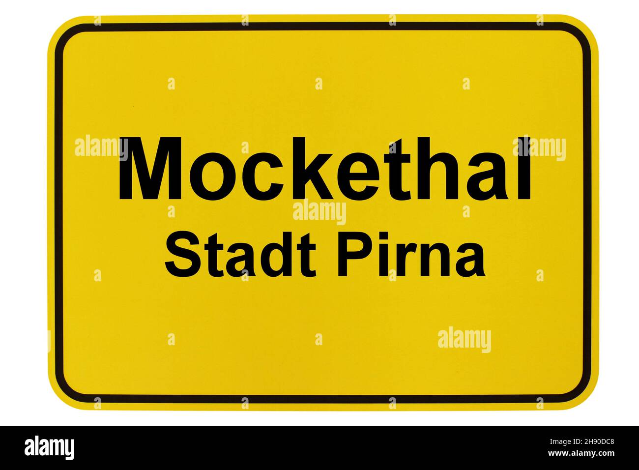 Illustration eines Namensschildes der Stadt Pirna in Sachsen Stock ...