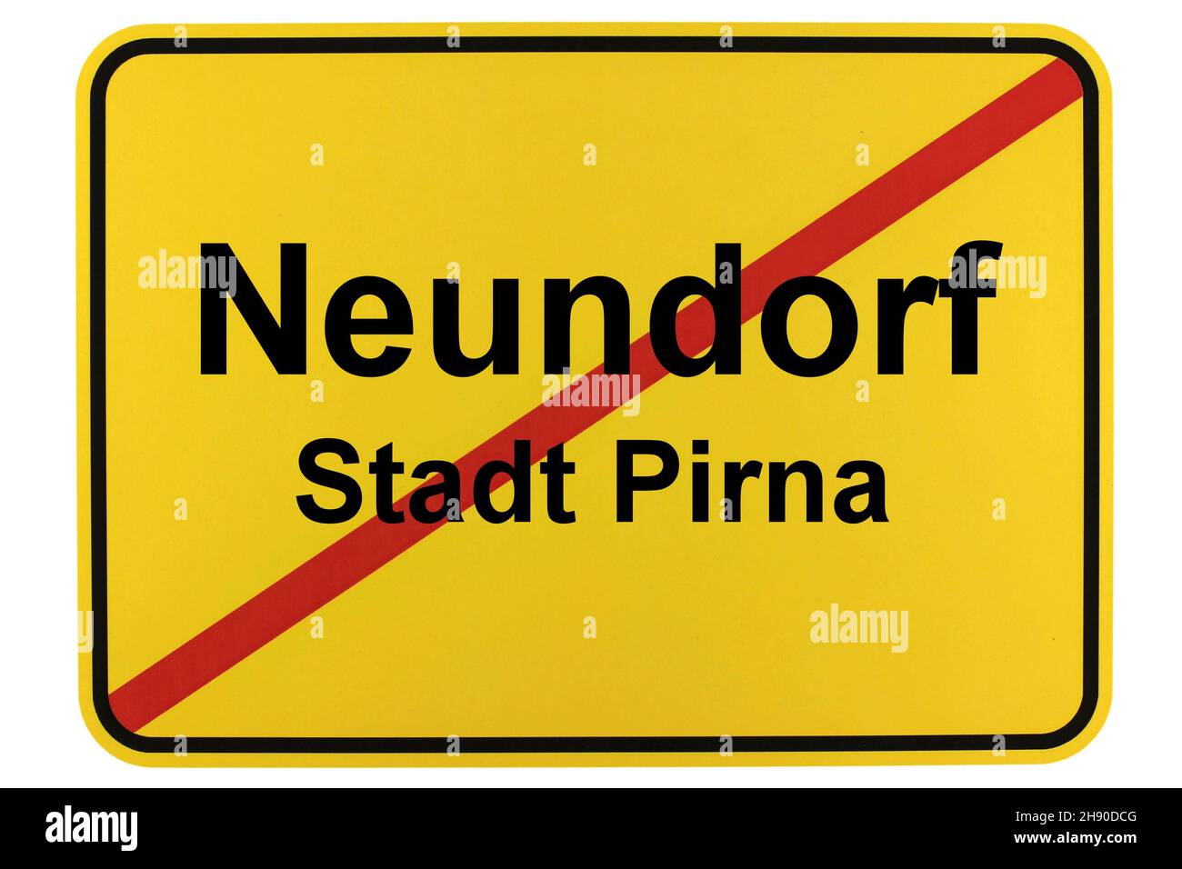 Illustration eines Namensschildes der Stadt Pirna in Sachsen Stock ...