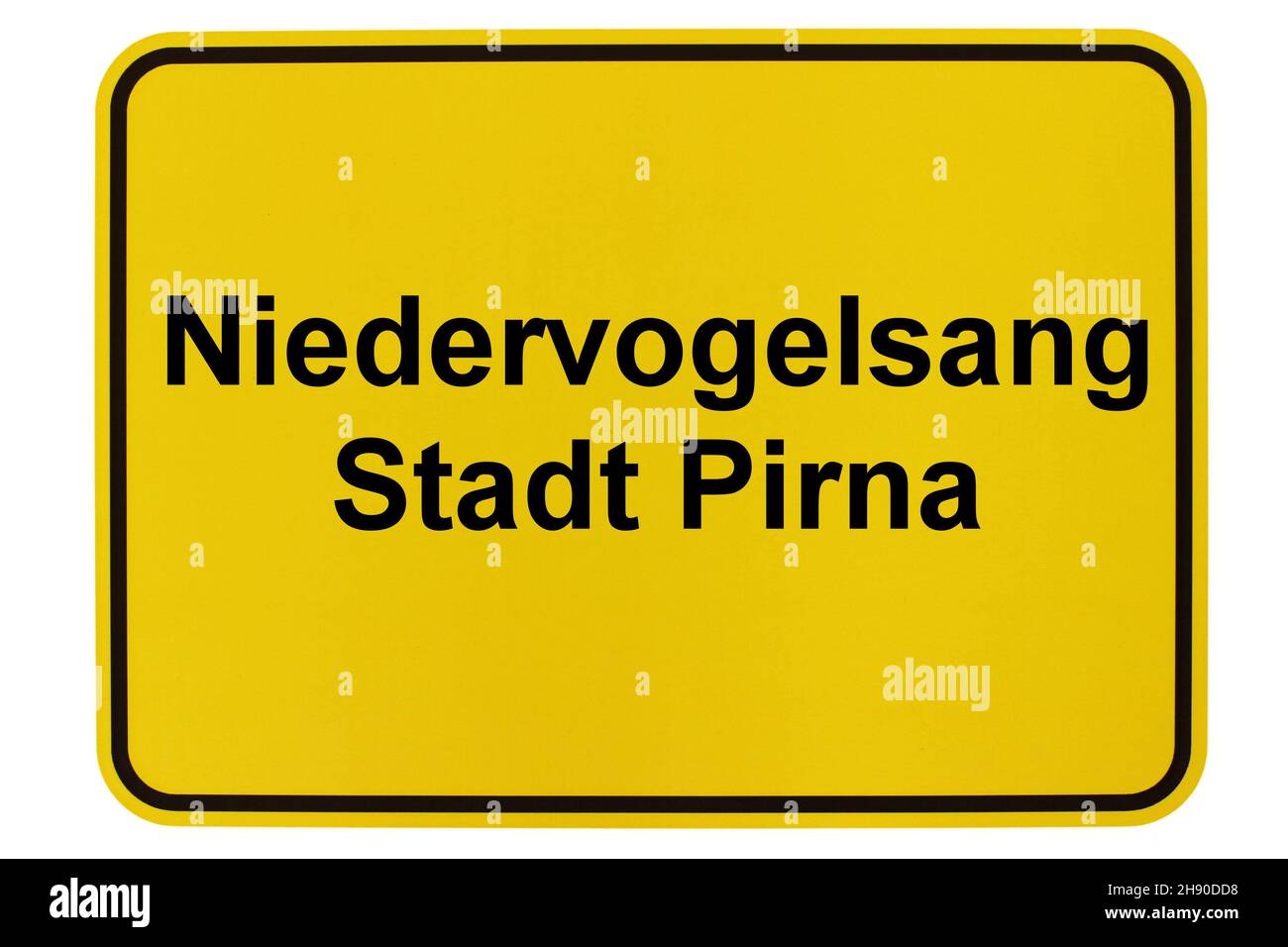 Illustration eines Namensschildes der Stadt Pirna in Sachsen Stock ...