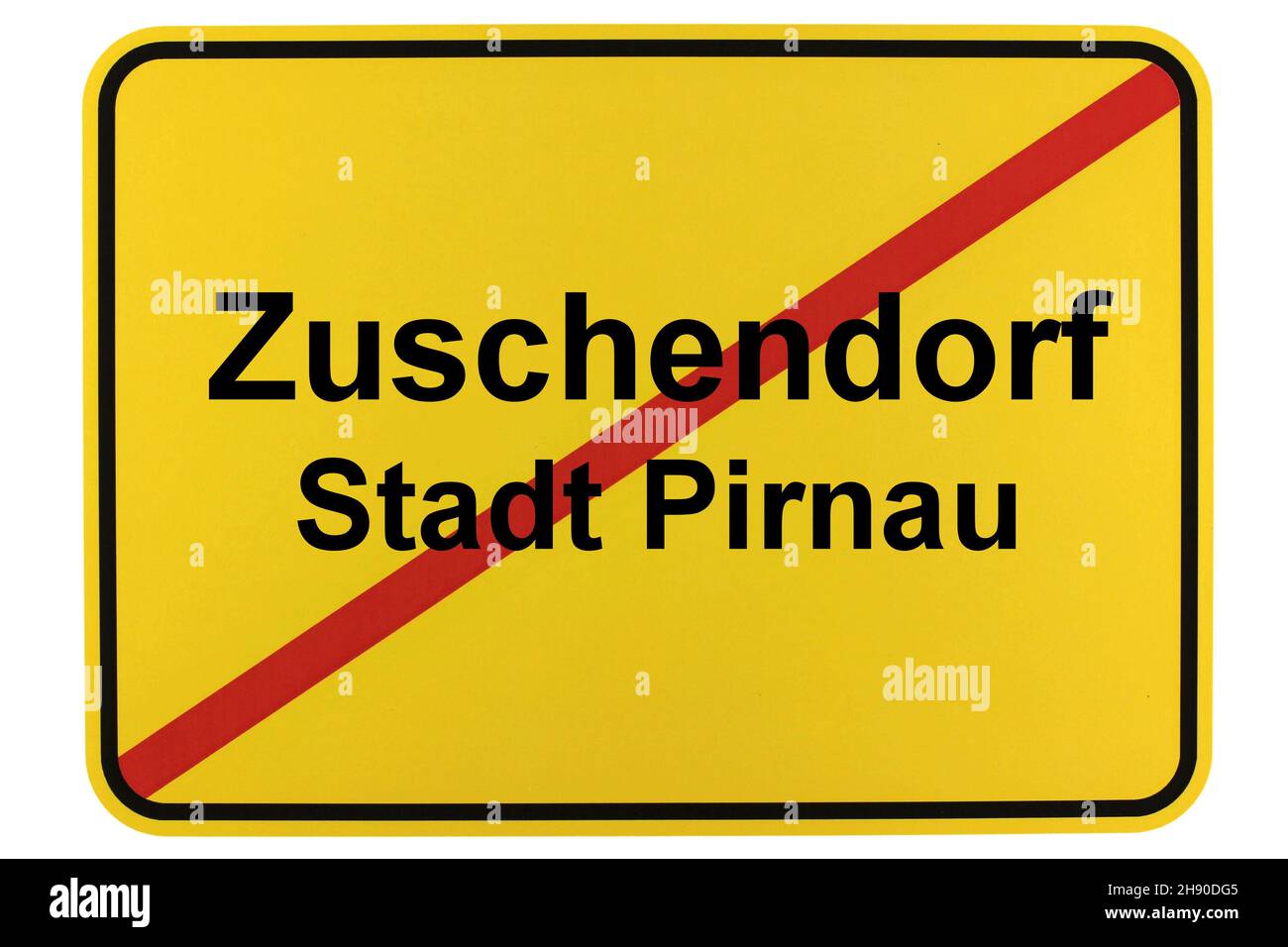 Illustration eines Namensschildes der Stadt Pirna in Sachsen Stock ...