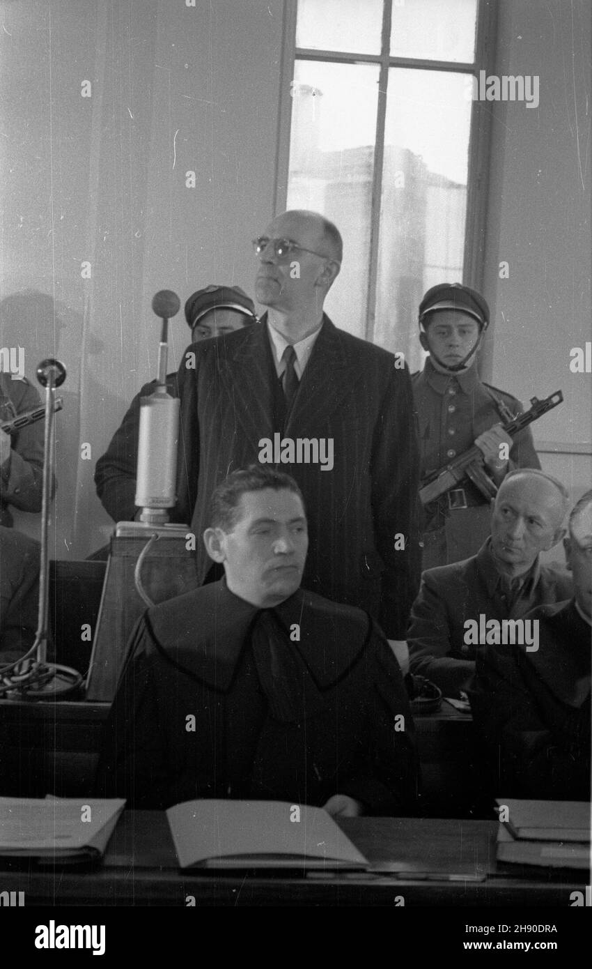 Warszawa, 1947. Proces niemieckich zbrodniarzy wojennych: by³ego szefa ...