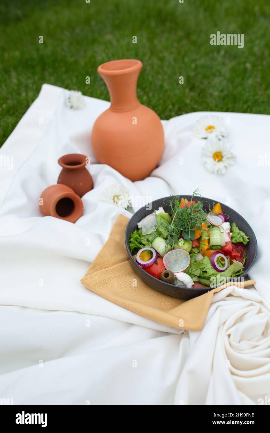 Picnic top view hi-res stock photography and images - Alamy