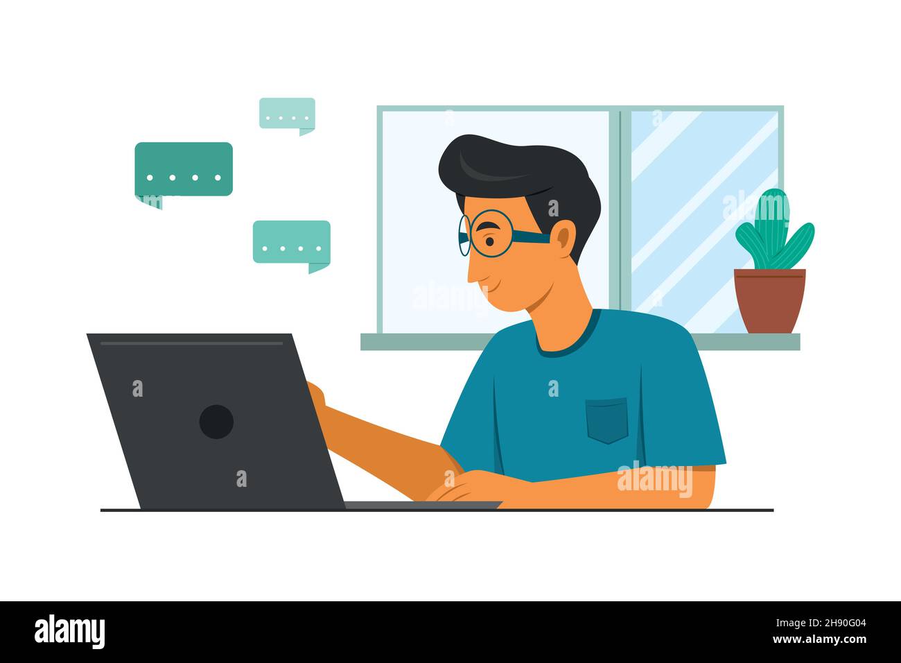 People chatting online adult Stock Vector Images - Alamy