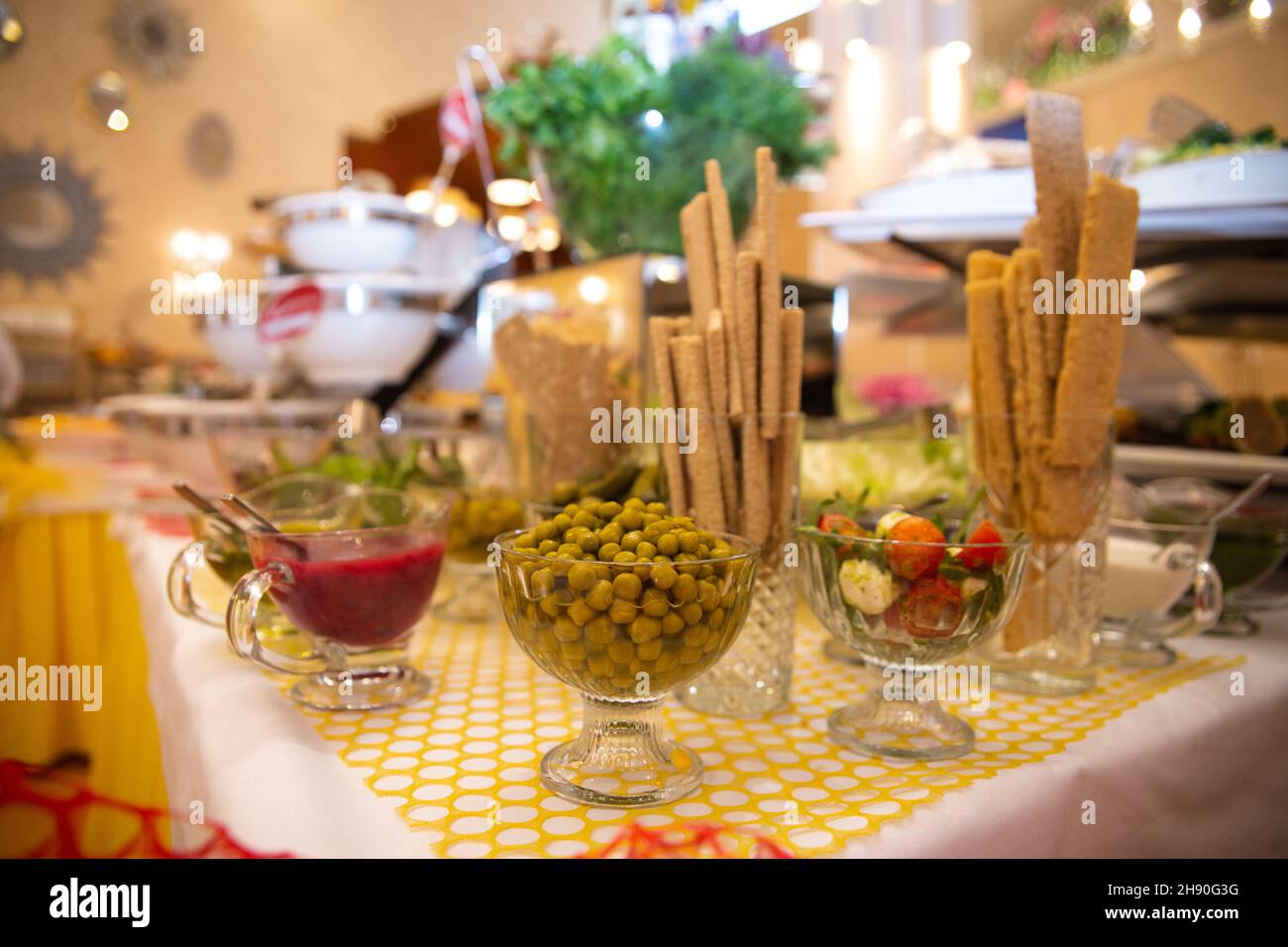 pickled vegetables on the buffet in the restaurant Stock Photo - Alamy