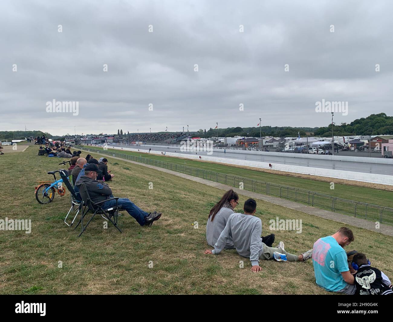 Santa Pod Speedway Bedfordshire UK track car cars grass sitting watch ...
