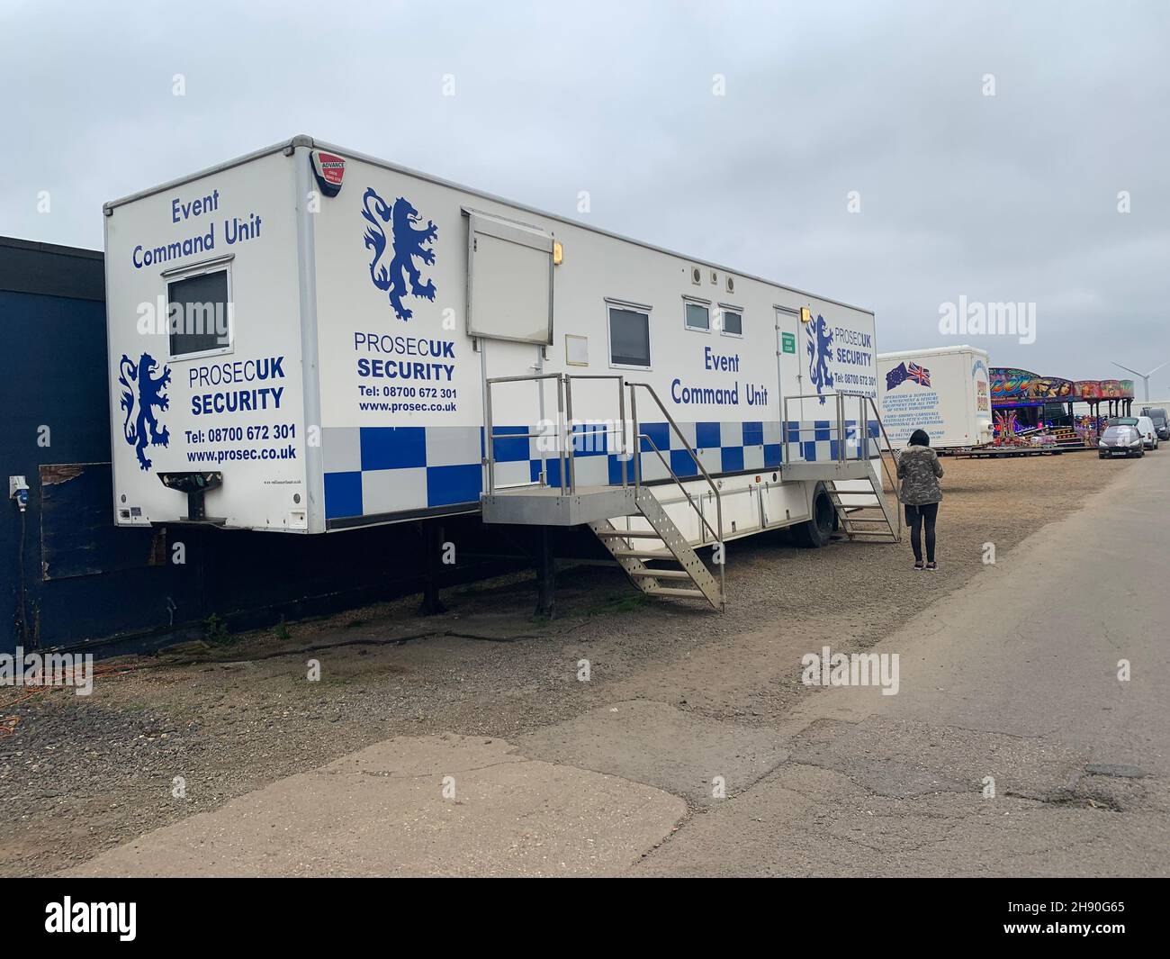 Santa Pod speedway Poddington Bedfordshire UK security van Prosec UK ...
