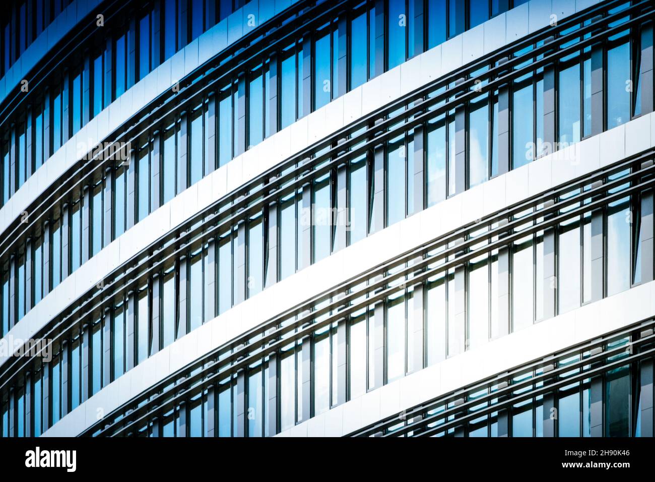 Round modern glass office building - business concept Stock Photo - Alamy