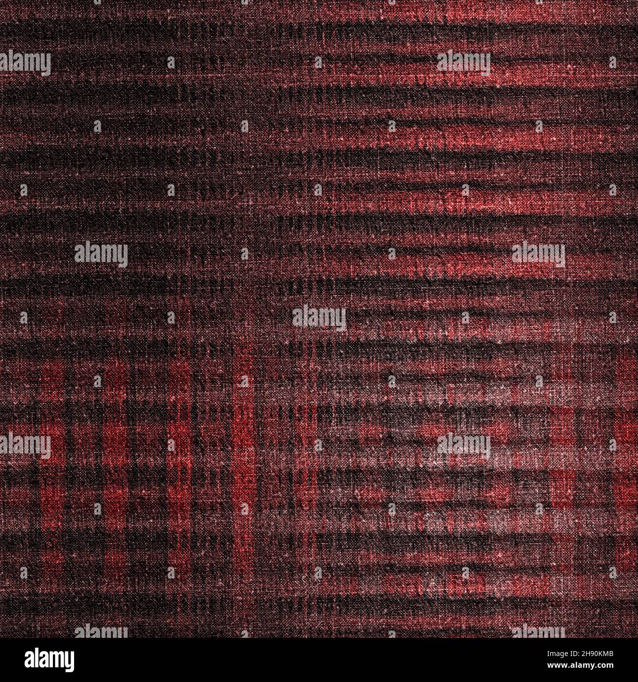 Retro red black buffalo plaid check seamless pattern. Traditional ...