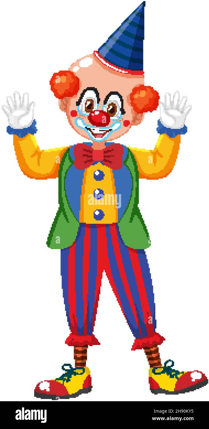 Funny clown cartoon character illustration Stock Vector Image & Art - Alamy