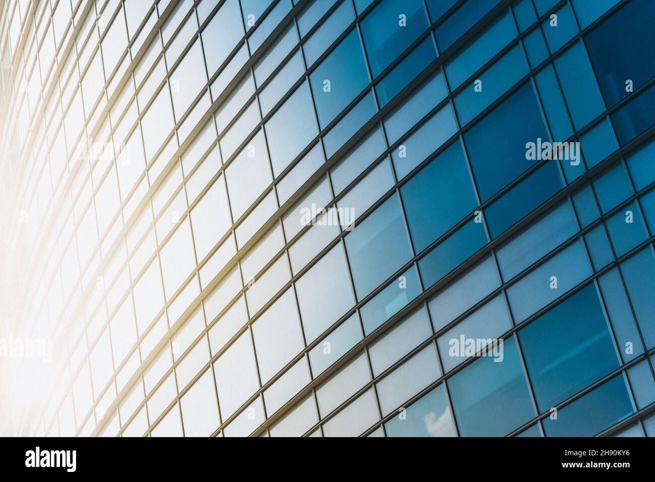 Round modern office building - glass wall - close-up Stock Photo - Alamy