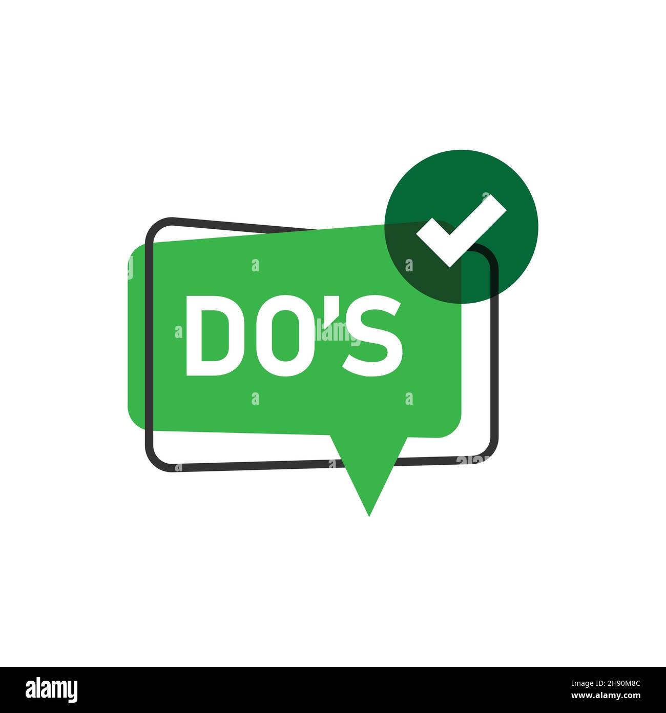Do's sign icon in comic style. Like vector cartoon illustration ...