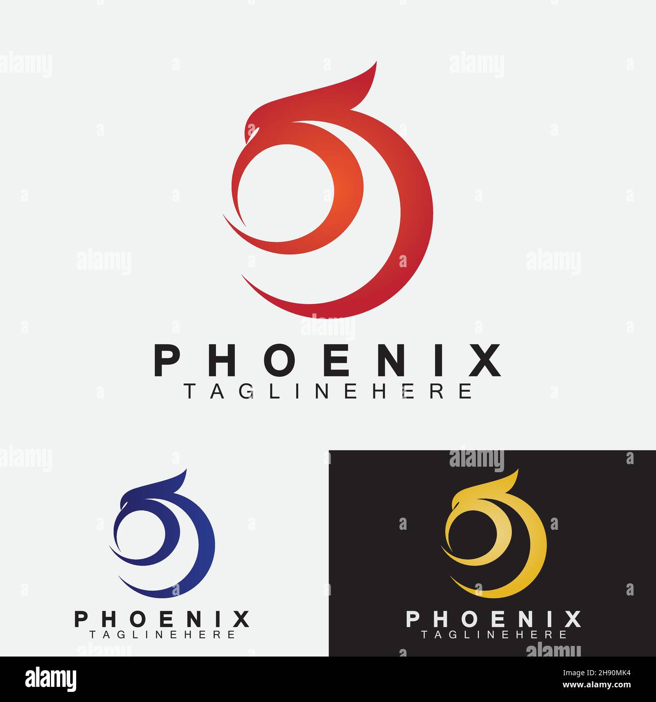 Fire wings vector logo design heraldic shape with abstract wings hi-res ...