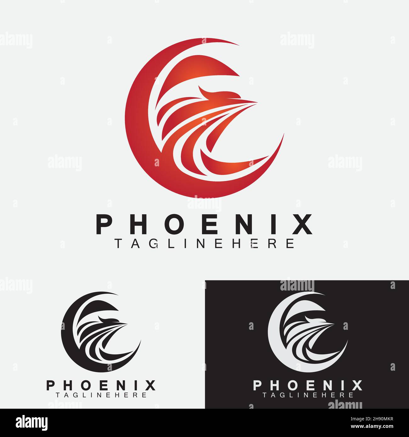 Phoenix logo Vector Illustration Design Template Stock Vector Image ...