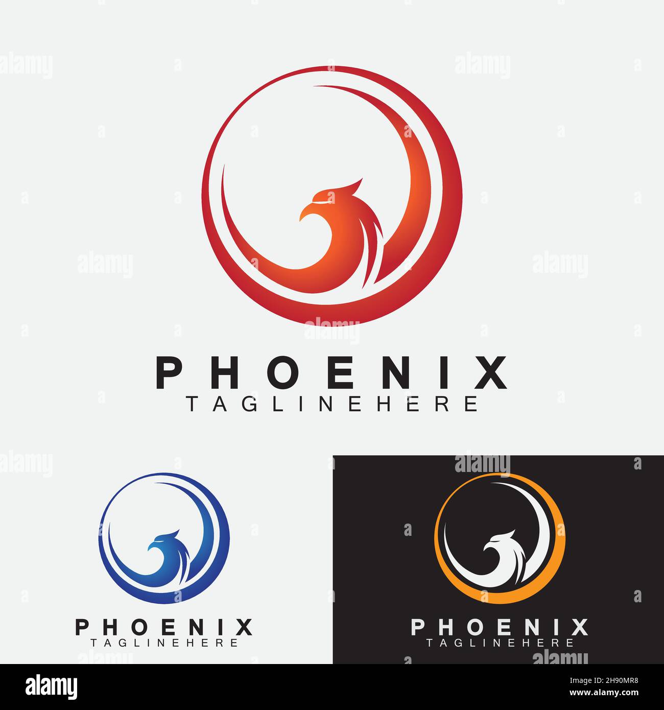 Phoenix logo Vector Illustration Design Template Stock Vector Image ...