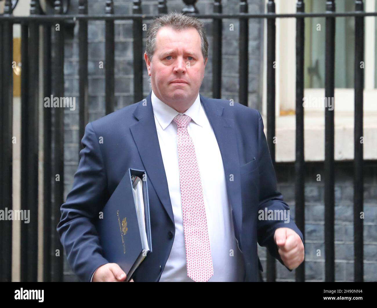London, UK, 30th November 2021. Chief Whip Mark Spencer leaving Downing ...
