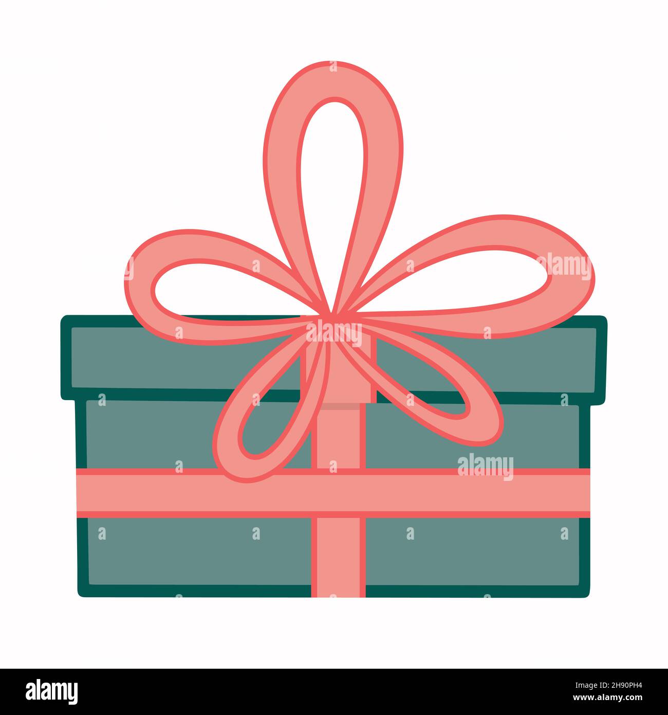 Gift box with big bow isolated vector illustration Stock Vector Image ...