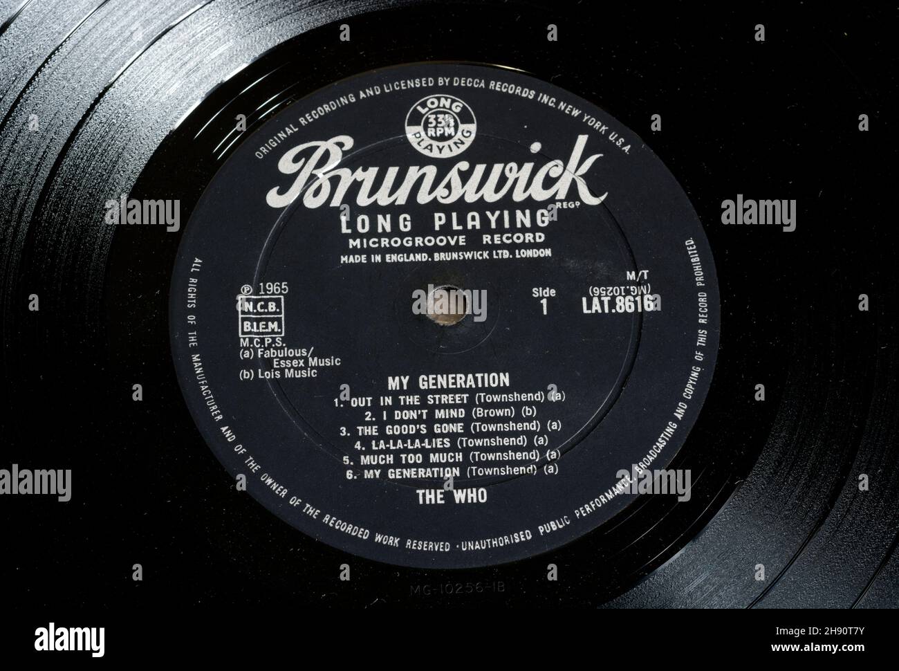 The Who. My Generation vinyl album Stock Photo - Alamy