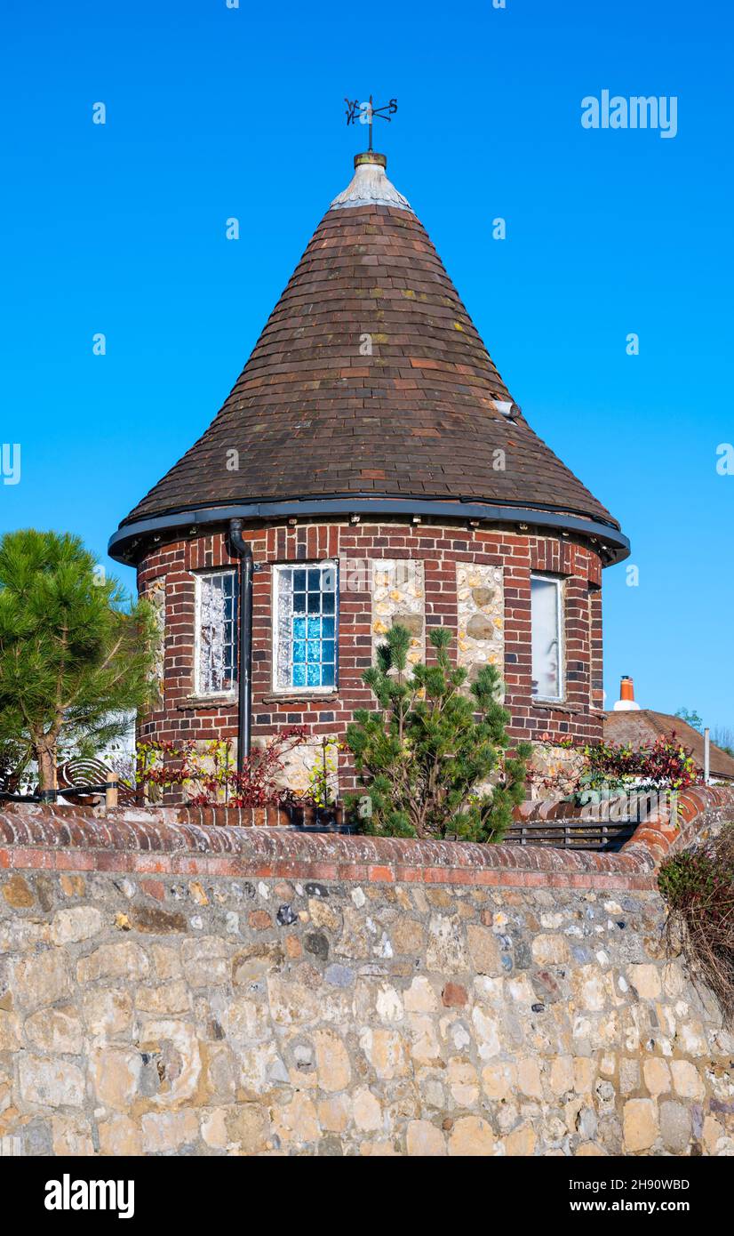 Rounded building known as a Rotunda on the grounds of Chandler's House ...