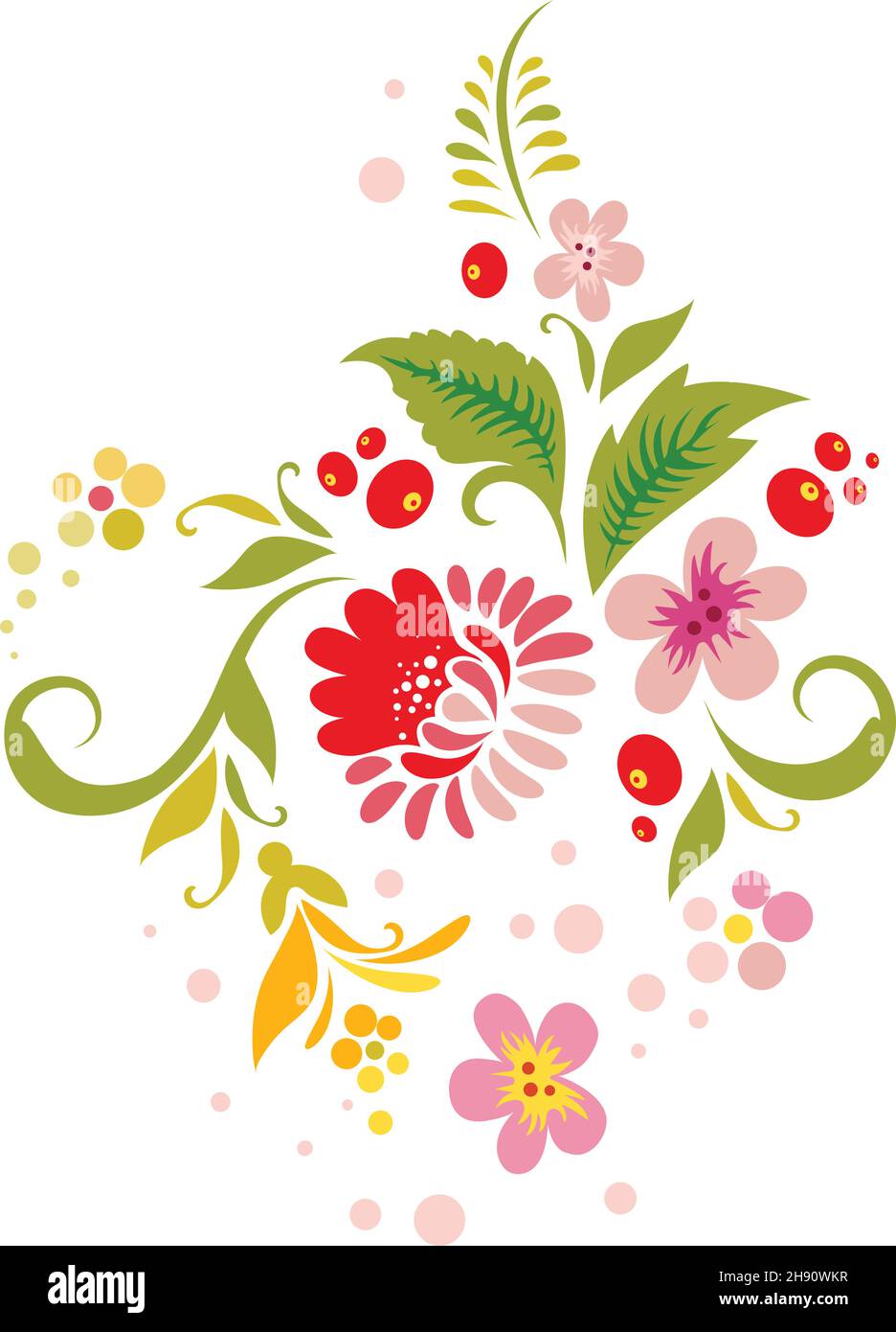 Vector floral ornament in vintage style, great for layout embellishment ...
