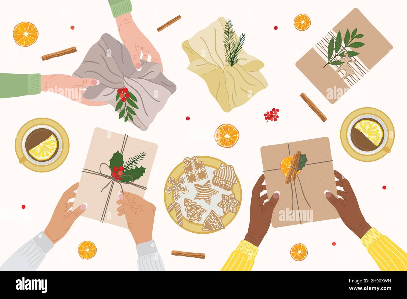 Top view dry green Stock Vector Images - Alamy