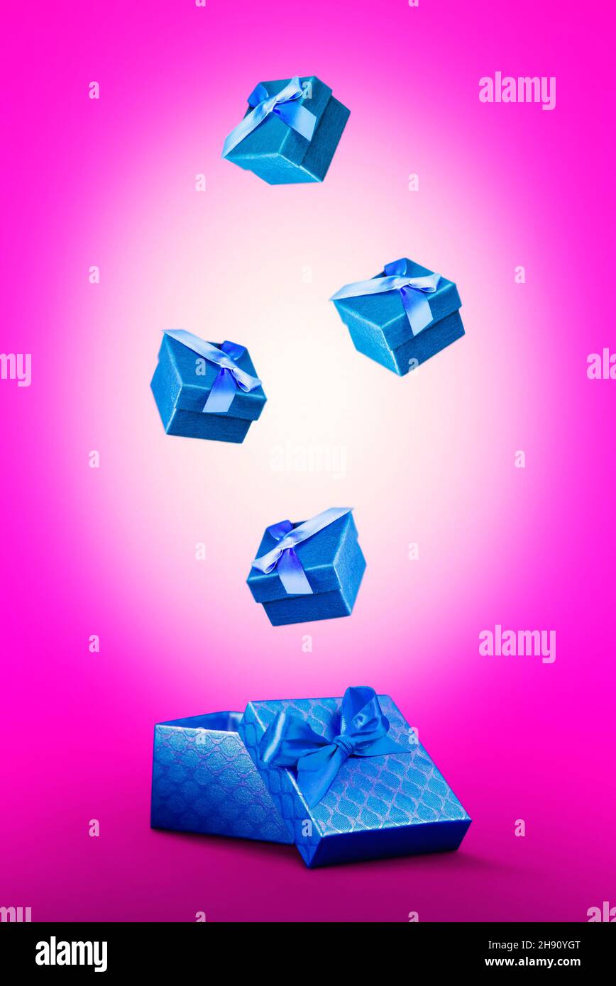 Falling gift box hi-res stock photography and images - Alamy