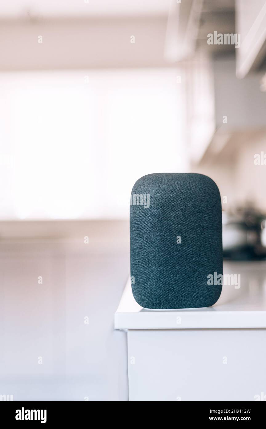 Voice controlled smart speaker Stock Photo - Alamy