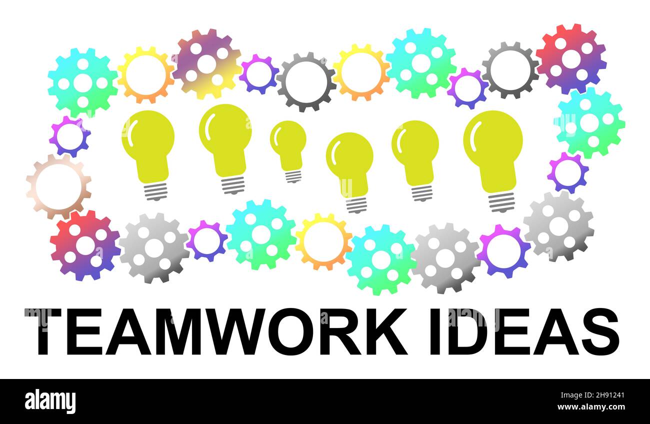 Illustration of a teamwork idea concept Stock Photo - Alamy