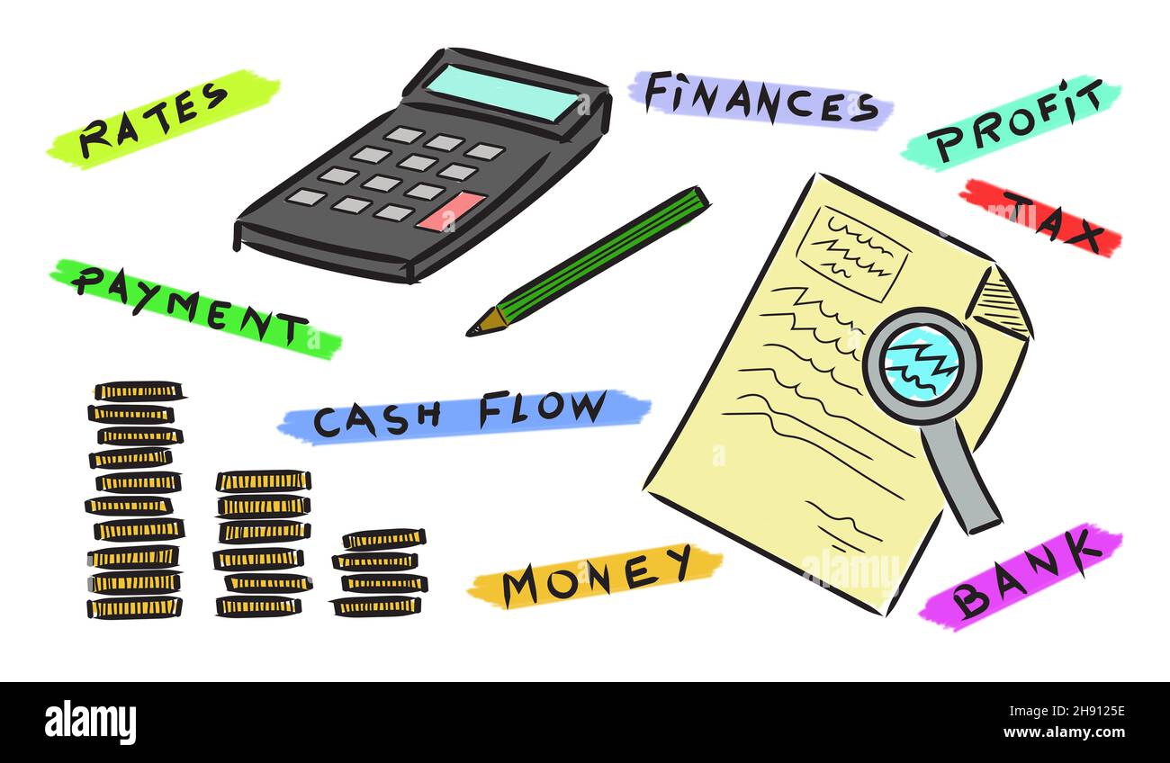 Illustration of an accounting concept Stock Photo - Alamy