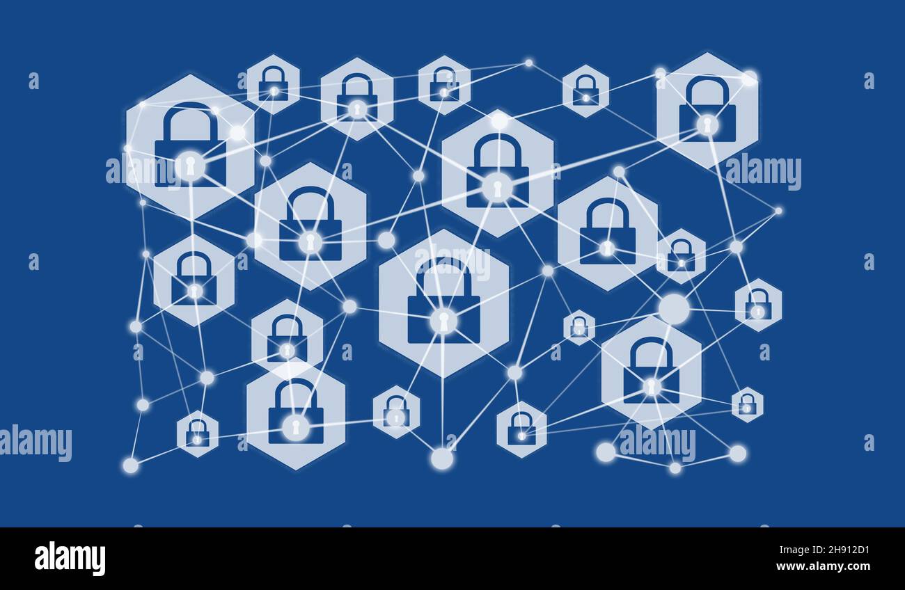 Illustration of a network safety concept Stock Photo - Alamy