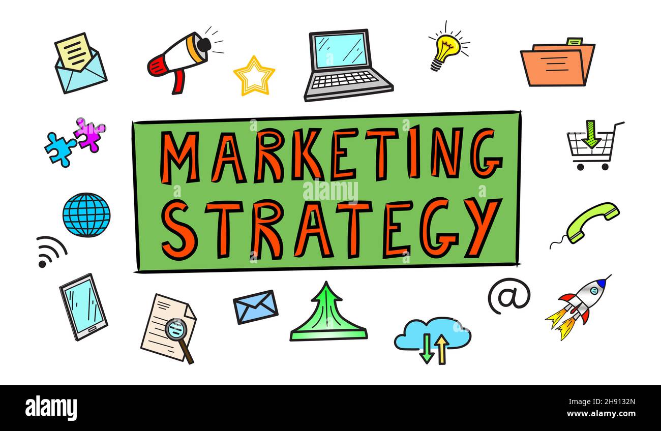 Illustration of a marketing strategy concept Stock Photo - Alamy
