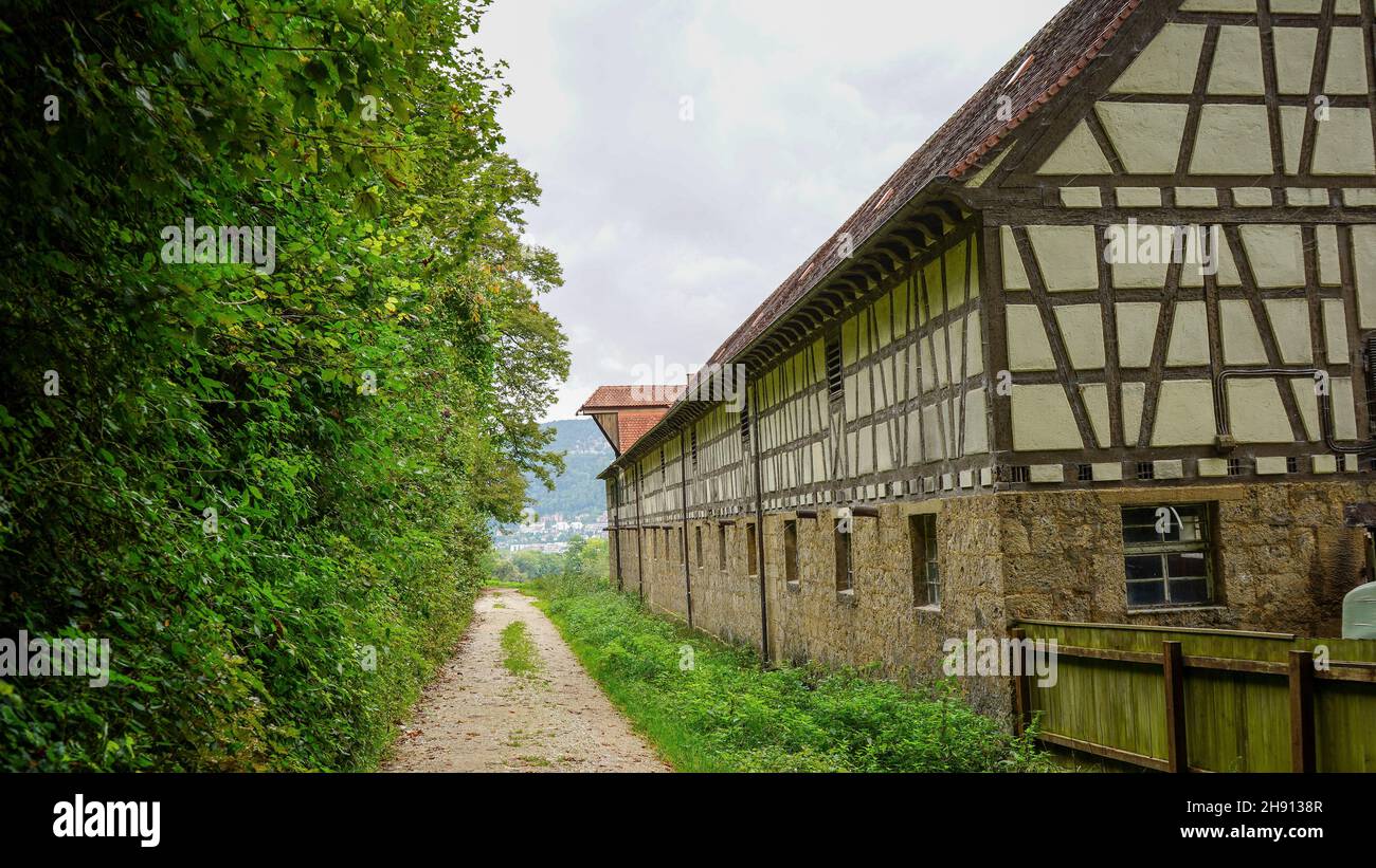 Big barn in the natural landscape Stock Photo - Alamy
