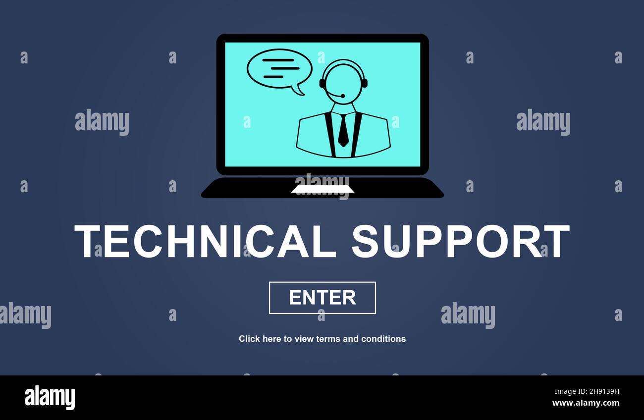 Illustration of a technical support concept Stock Photo - Alamy