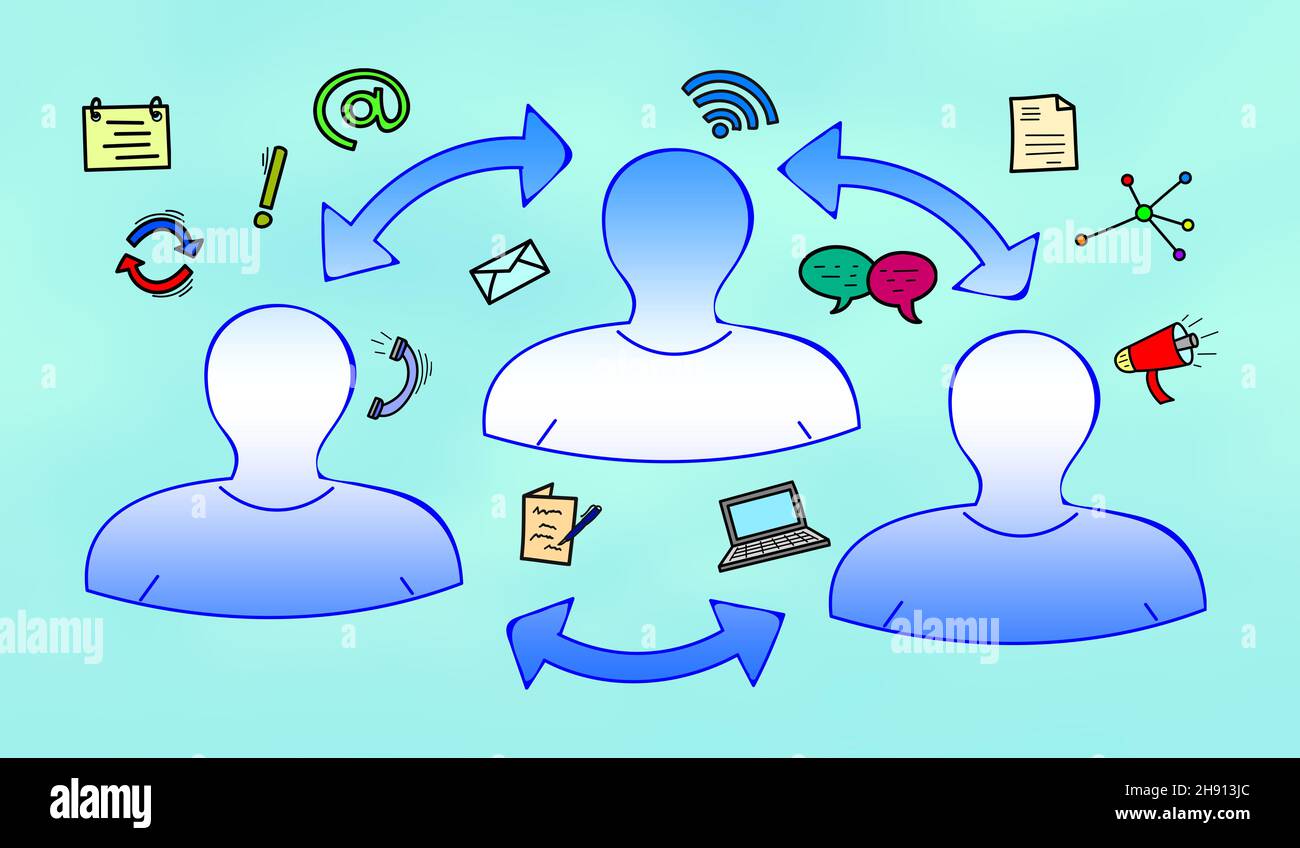 Illustration of a communication concept Stock Photo - Alamy