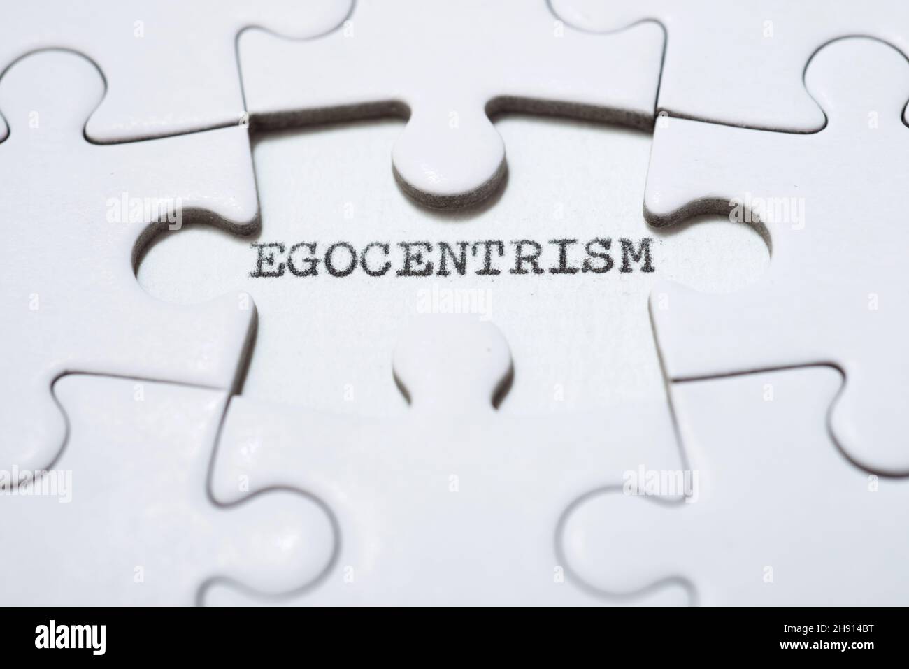 The word egocentrism written with a typewriter Stock Photo - Alamy