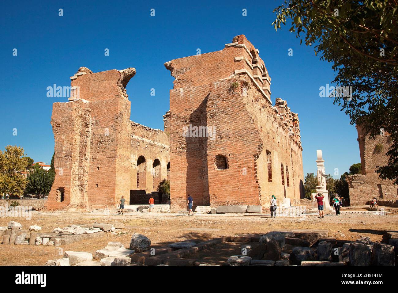 View to the Red Basilica also called Red Hall and Red Courtyard, is a ...