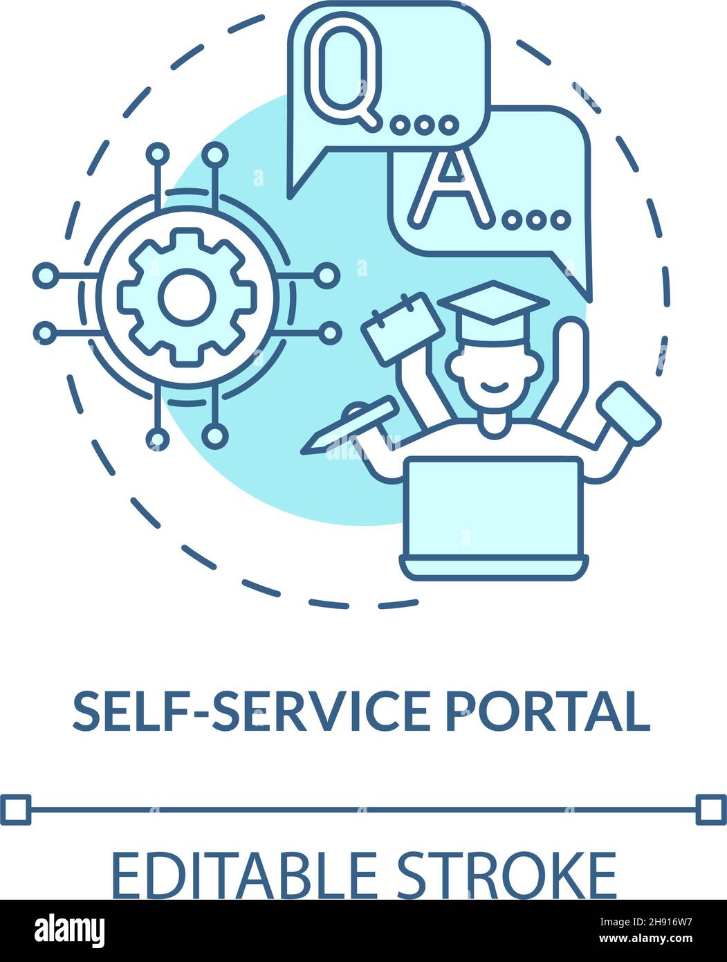 Self-service portal blue concept icon Stock Vector Image & Art - Alamy Self-service portal blue concept icon Stock Vector Image & Art - Alamy
