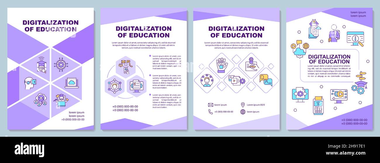 Digitalization of education brochure template Stock Vector Image & Art ...