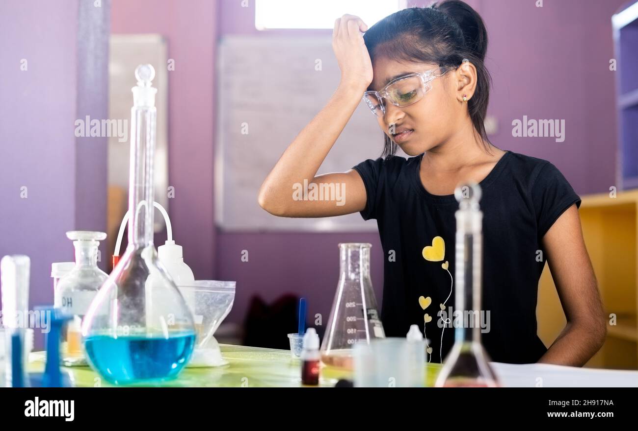 Girl kid got sad over not able to execute the science laboratory ...