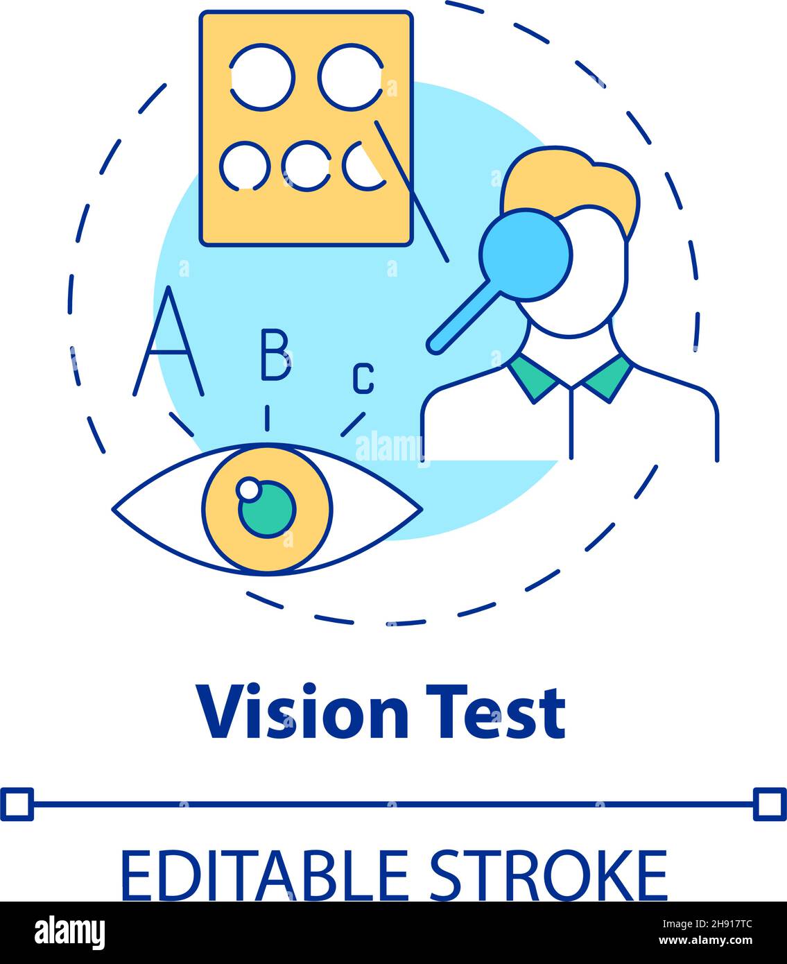 Vision test concept icon Stock Vector Image & Art - Alamy