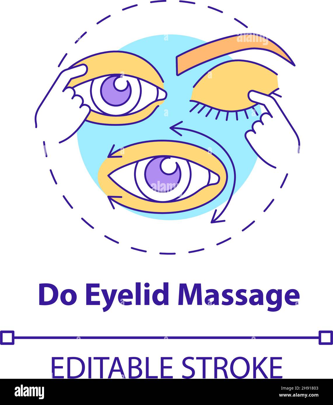 Eyelid massage Stock Vector Images - Alamy