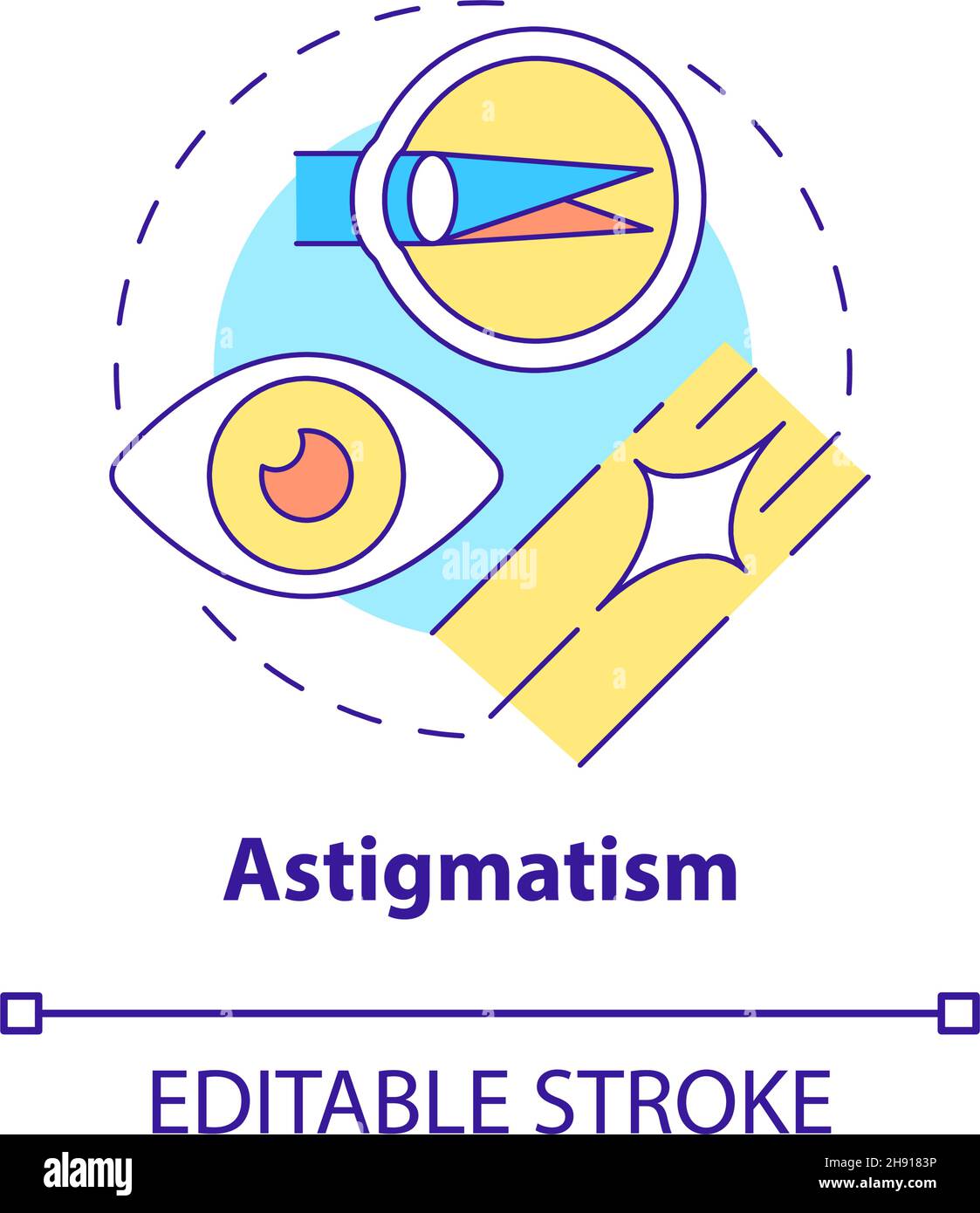 Astigmatism concept icon Stock Vector Image & Art - Alamy