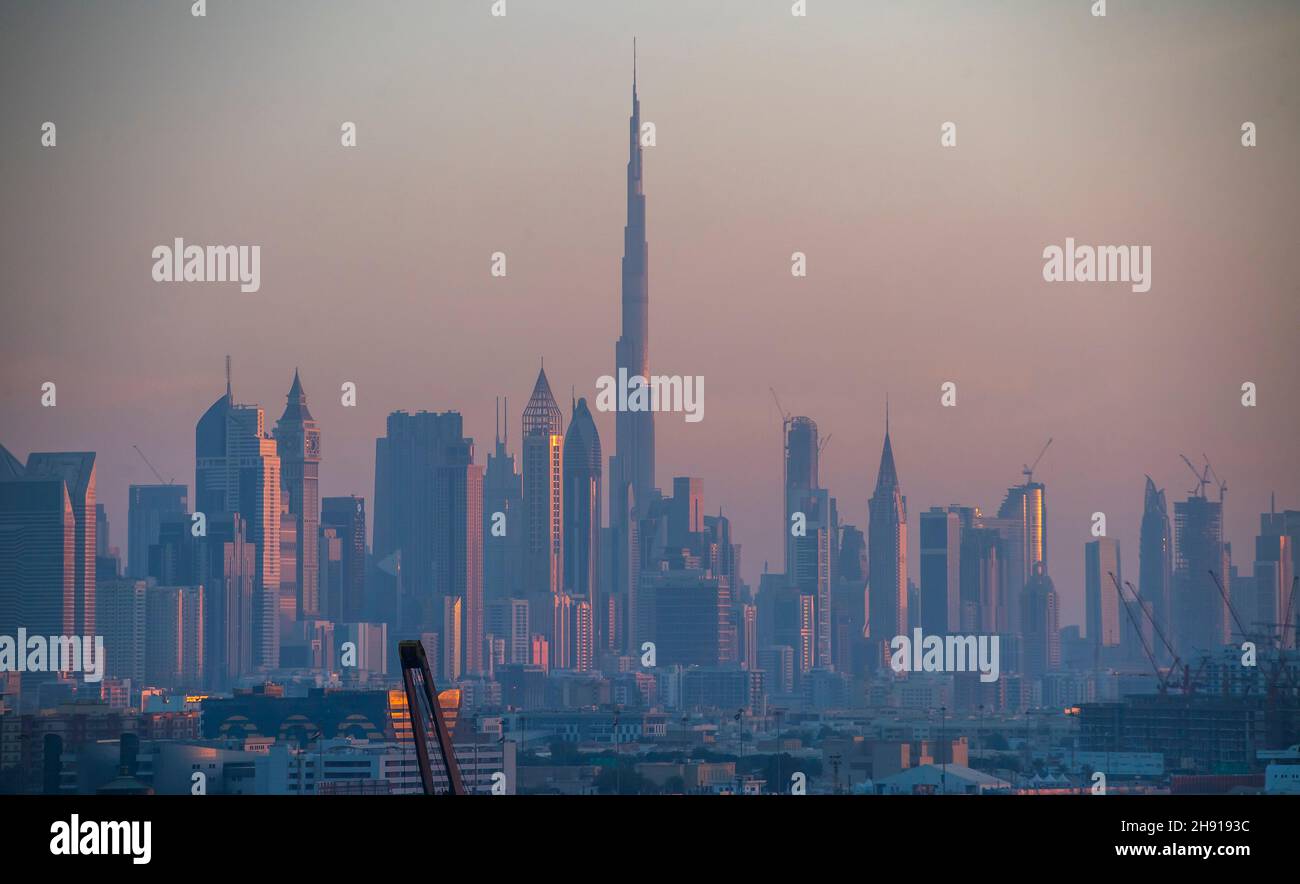General view of the Burj Khalifa, Dubai, United Arab Emirates. Picture ...