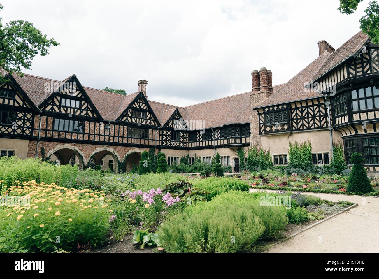 Cecilienhof Palace in New (Neuer) park, Potsdam, Germany. High quality ...