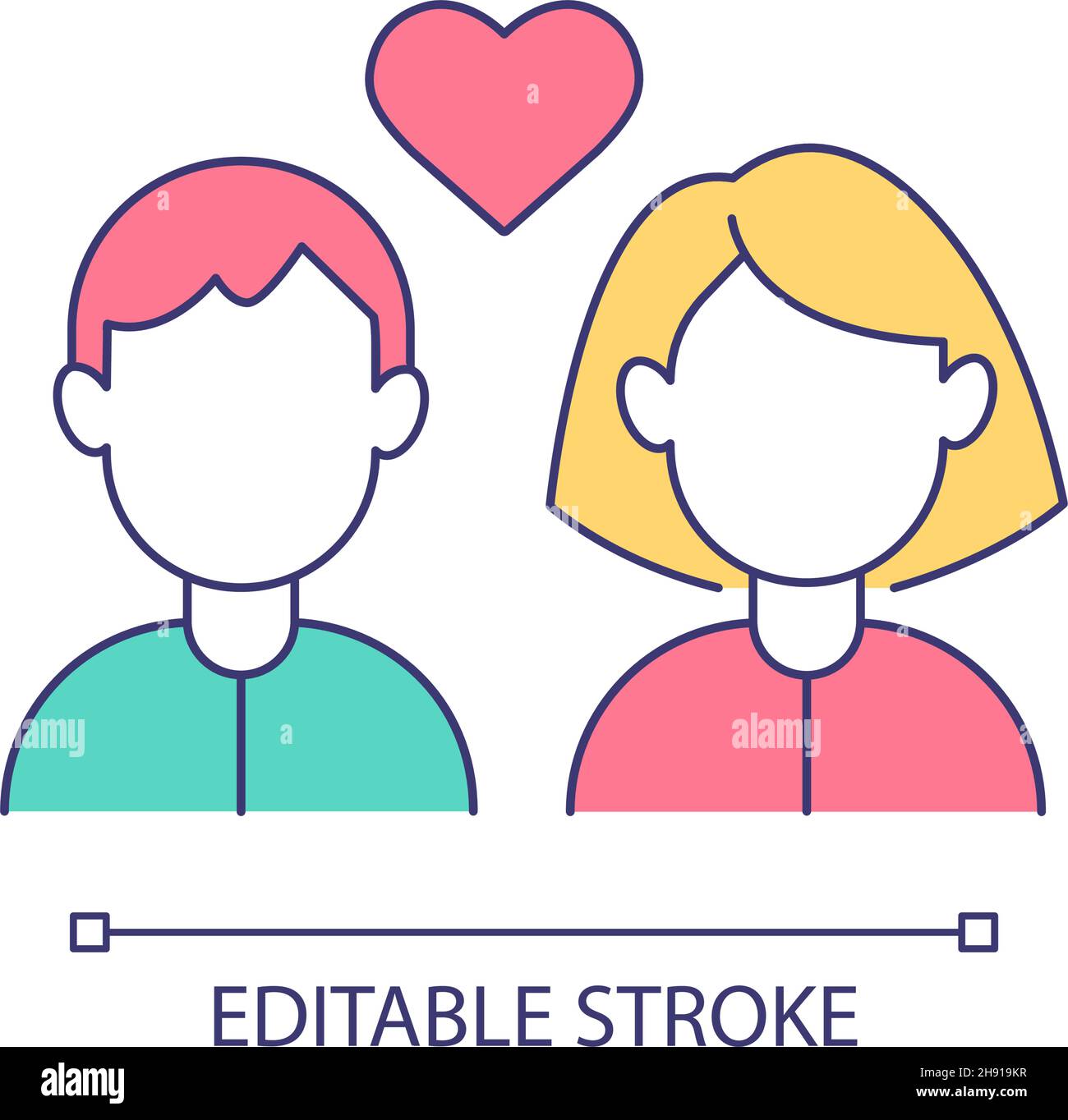 Woman emotion color line Cut Out Stock Images & Pictures - Alamy