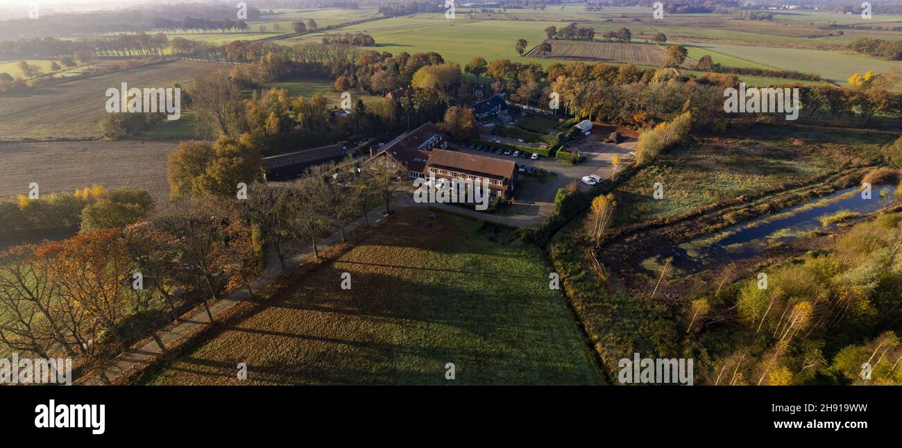 Dutch landscape seen from above with dramatic countryside scenery Stock ...