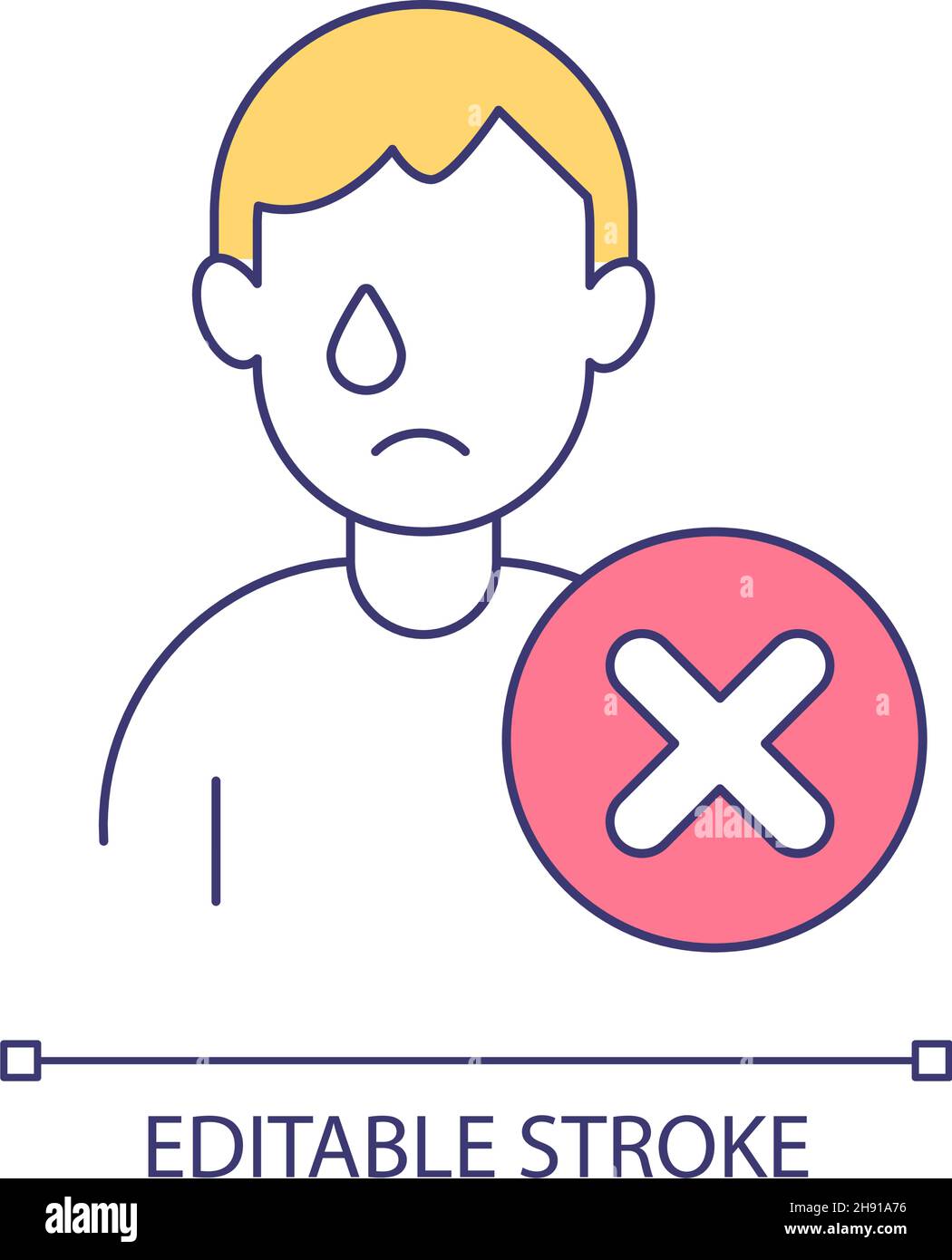 Man crying RGB color icon Stock Vector Image & Art - Alamy