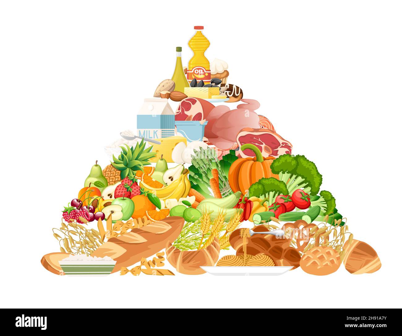 Healthy Eating Pyramid Clip Art
