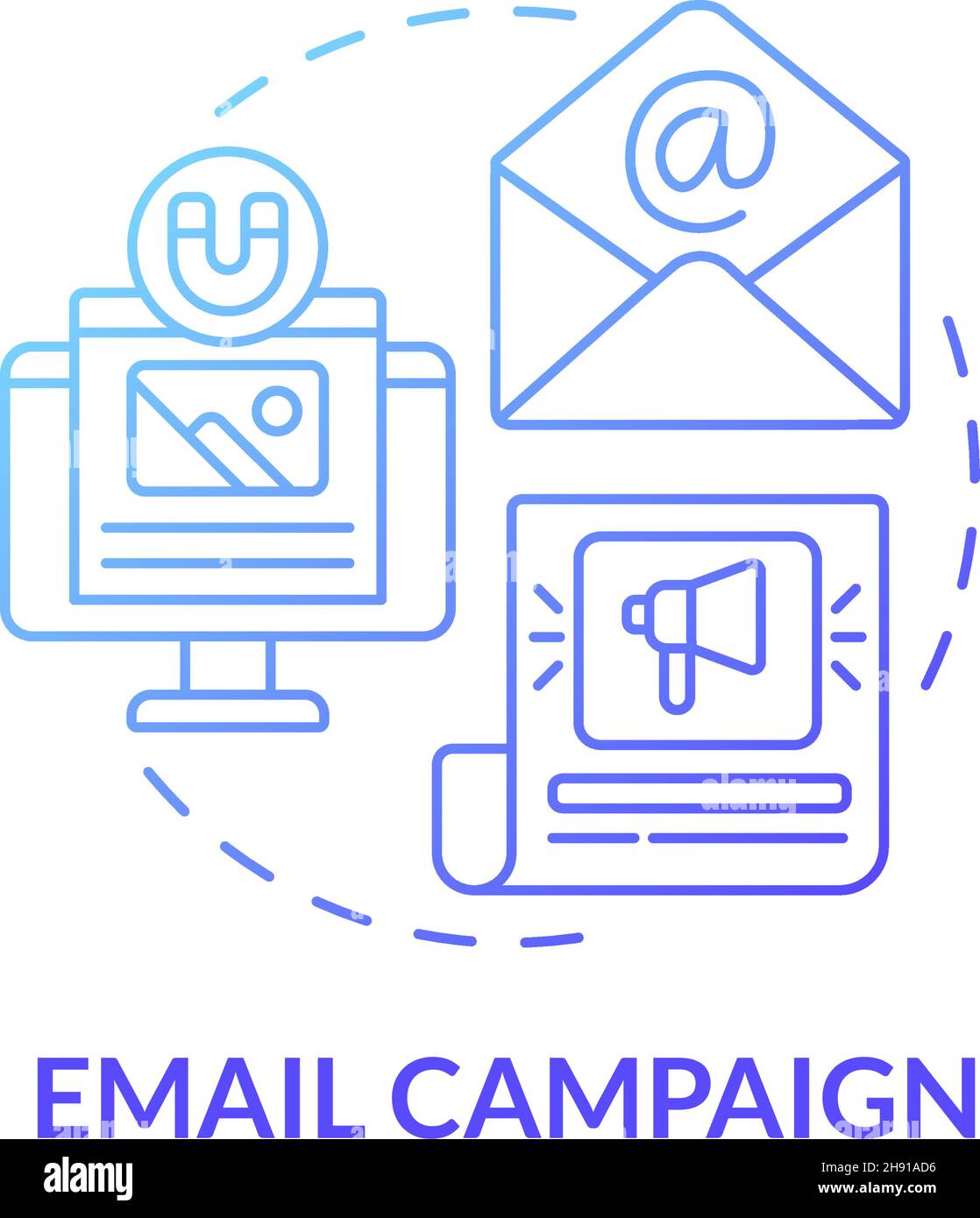 Email campaign advertising concept icon Stock Vector Image & Art - Alamy